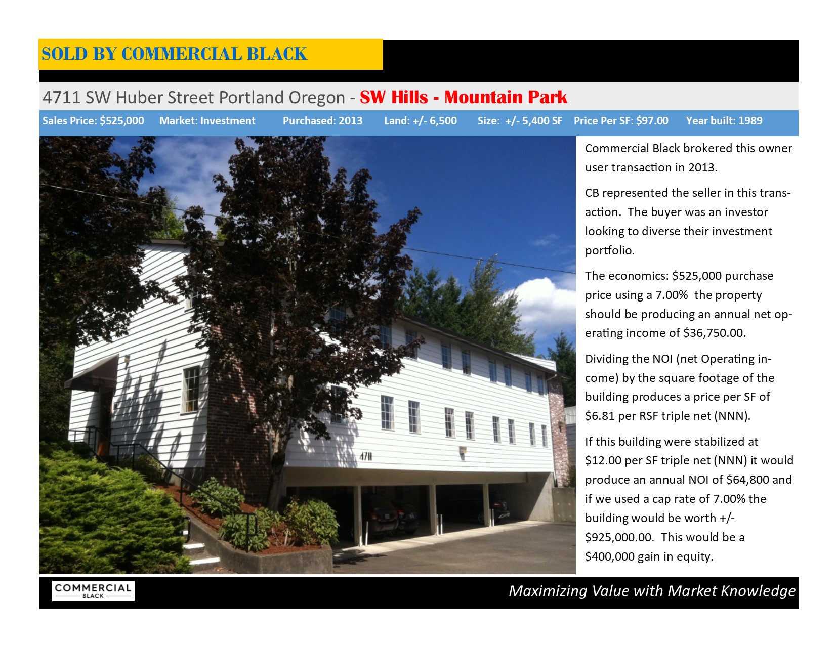 4711 SW Huber Street - Commercial Black